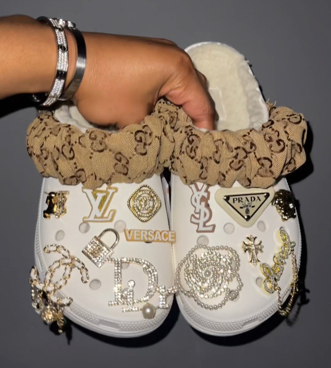 Ivory customised crocs – Bella's Archives